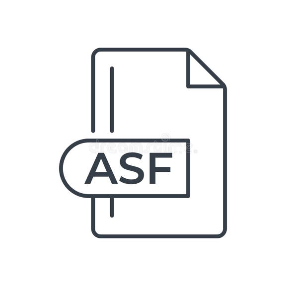ASF File Format Icon. ASF Extension Line Icon Stock Vector ...