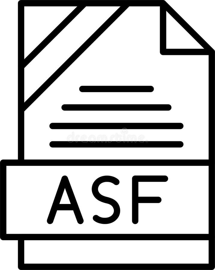 ASF Outline Vector Icon stock vector. Illustration of advanced - 388820456