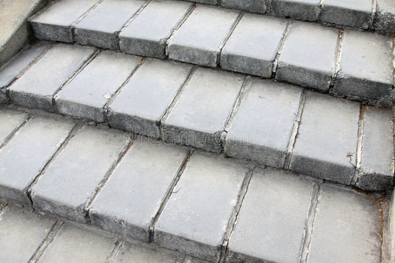 Ash brick paved steps stock photo. Image of style, ways - 369085432