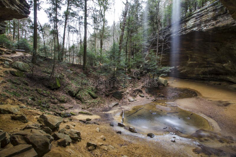 Ash Cave, Hocking Hills State Park, Ohio Stock Photo - Image of inside ...