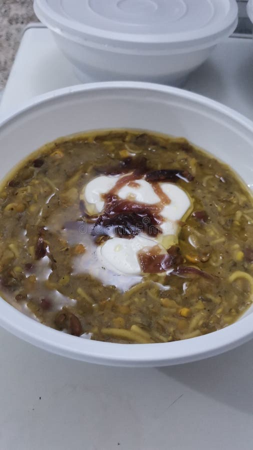 Ash Grain Soup Famous in Iraq and Iran Stock Image - Image of iraq ...