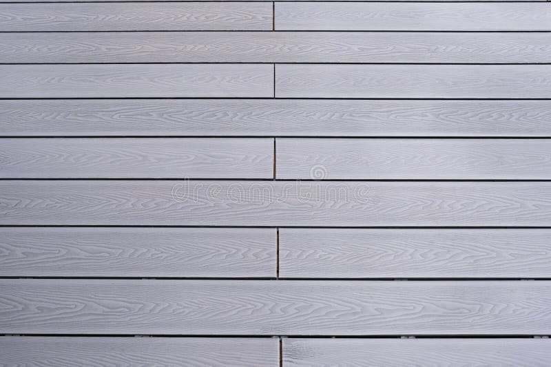 Ash Grey Composite Decking on a Rainy Wet Day Showing the Full Grain of ...