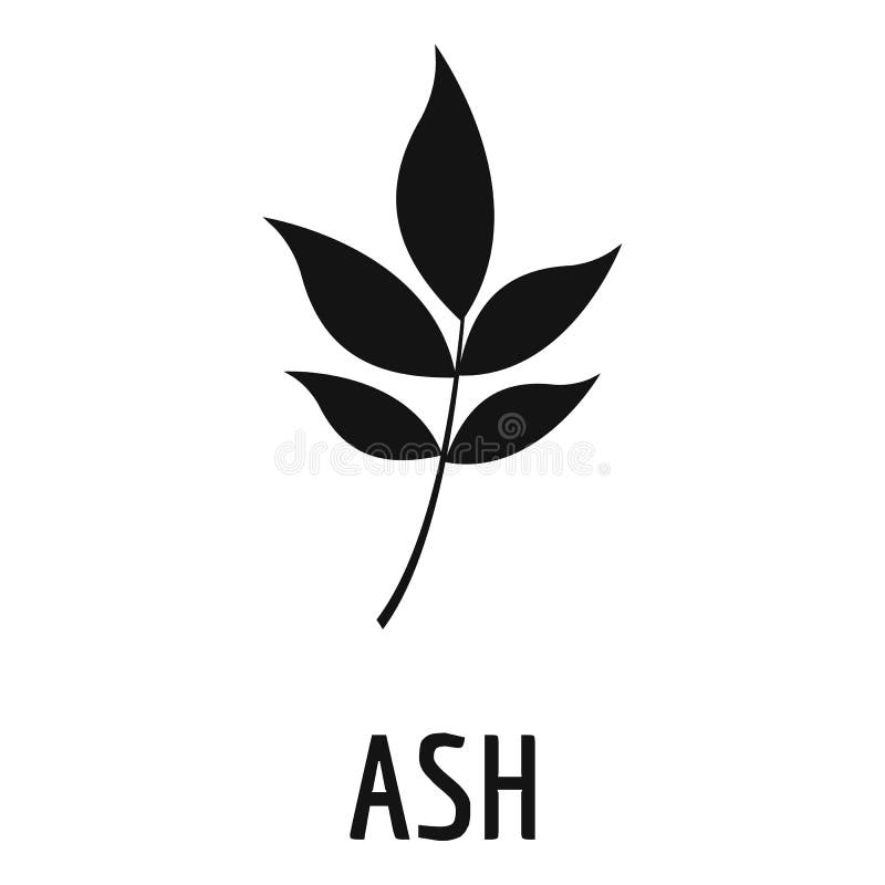 Ash Leaf Icon, Simple Black Style Stock Illustration - Illustration of ...