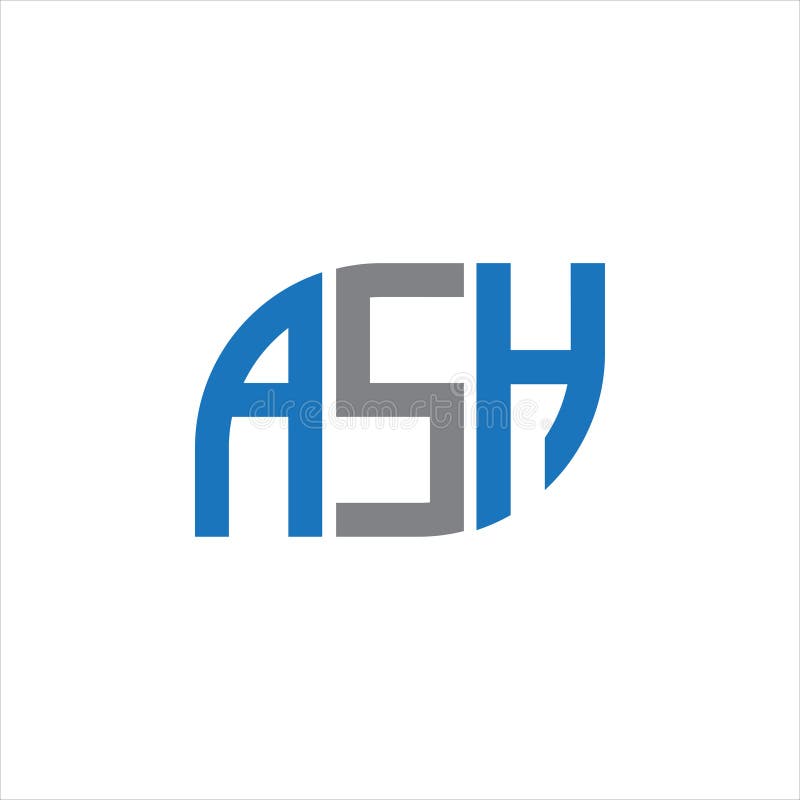 ASH Letter Logo Design on White Background.ASH Creative Initials Letter ...