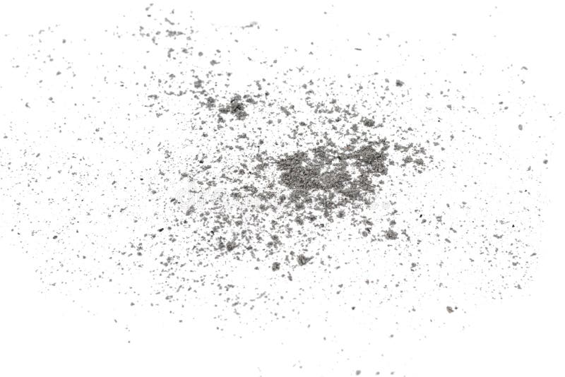 Ash Pile Isolated on White Background, Texture, Ash Wednesday Concept ...