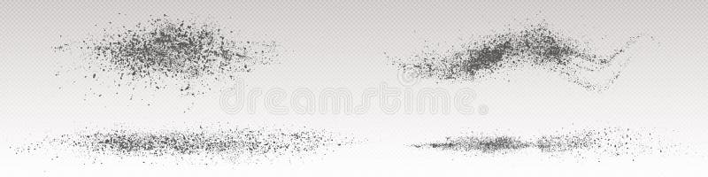 Ash Powder Top View Vector Spray Explosion Effect Stock Vector ...