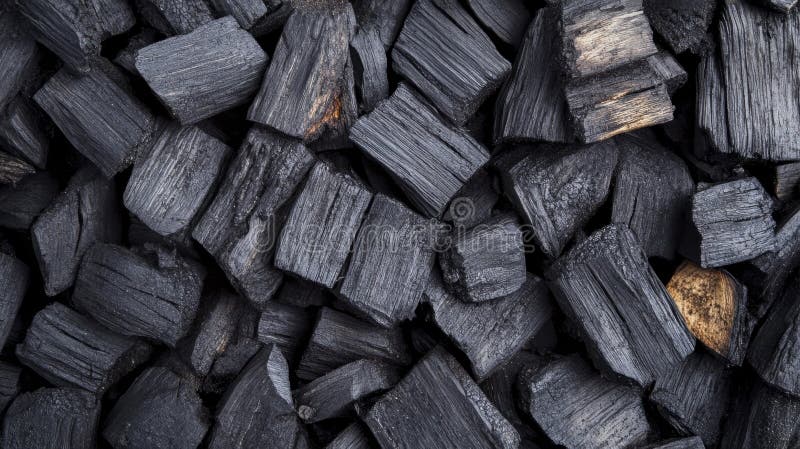 Ash Texture Top View of Charcoal Pieces Close-up Background Stock ...