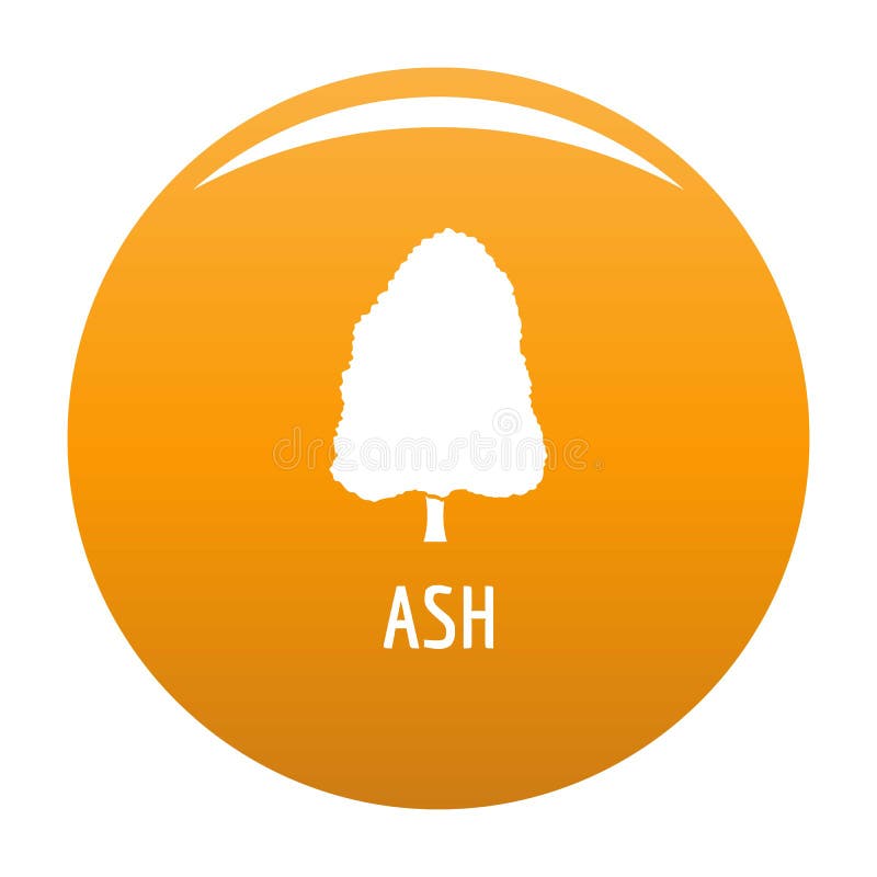Ash Tree Icon Vector Orange Stock Vector - Illustration of design, july ...