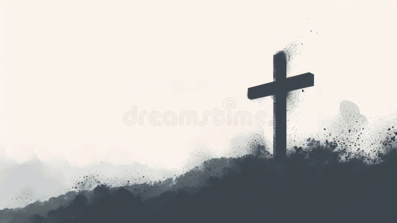 Ash Wednesday Blessings with Dramatic Cross. Bold Ash Wednesday Banner ...