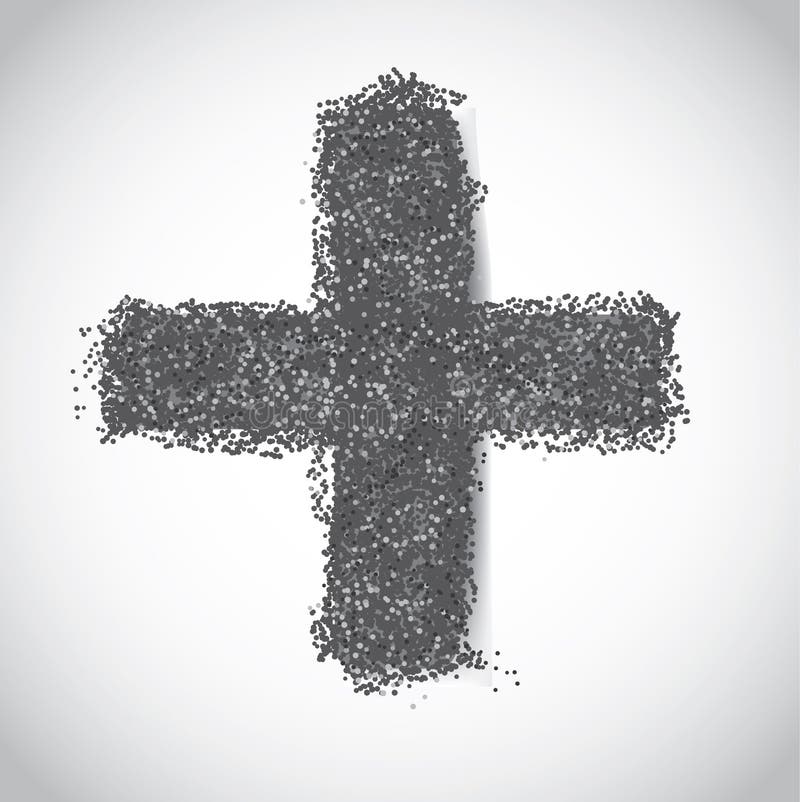 Ash Wednesday Cross of Ashes Stock Vector - Illustration of spiritual ...