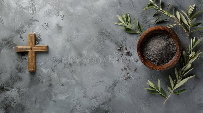 Ash Wednesday, Religious Ceremony Background with Copy Space . Stock ...