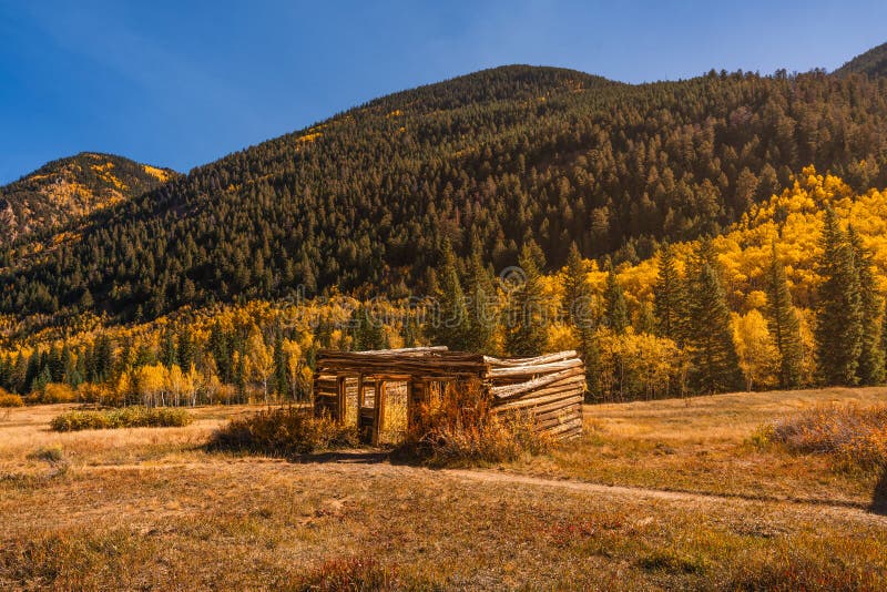 Ashcroft Ghost Town Cabin in Colorado 3 Stock Image - Image of green ...