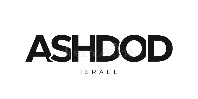Ashdod in the Israel Emblem. the Design Features a Geometric Style ...