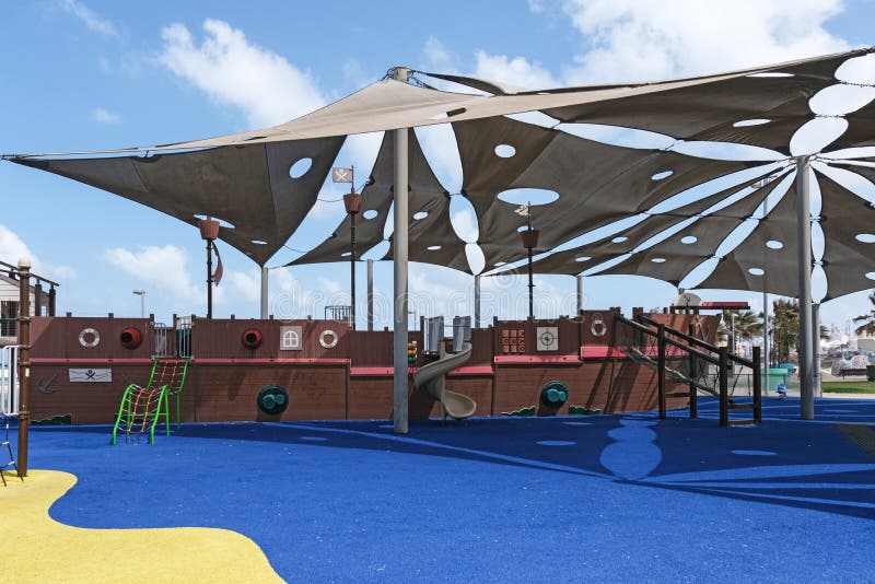 Ashdod, Israel - May 6, 2022: Children`s Playground Pirate Park in ...