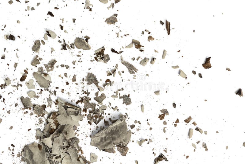 Ashes from Burning Paper on White. Charred Paper Scraps Stock Photo ...