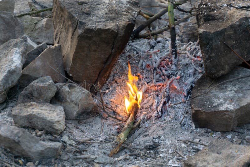 The Ashes of Fire in the Furnace are Very Hot. Stock Photo - Image of ...