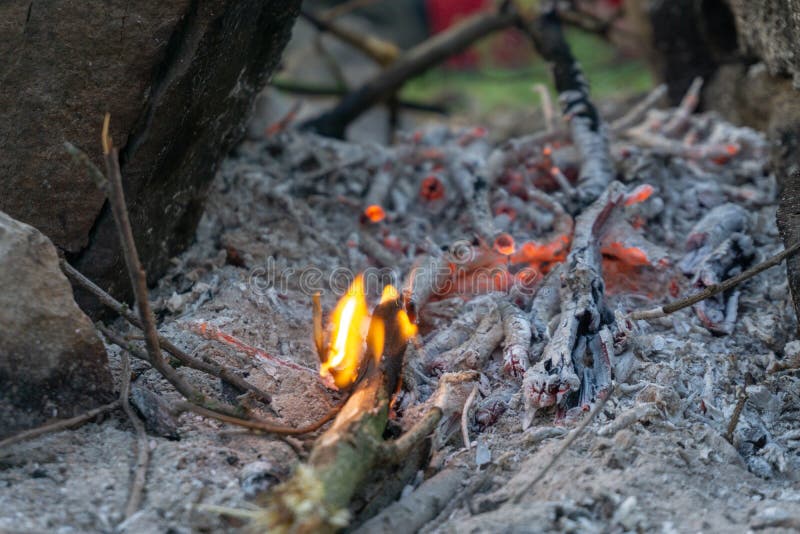 The Ashes of Fire in the Furnace are Very Hot. Stock Photo - Image of ...