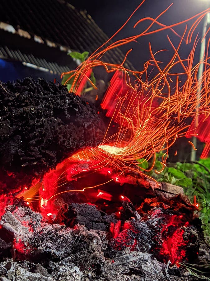 Ashes Left Over from Burning Wood Stock Photo - Image of taking, busy ...