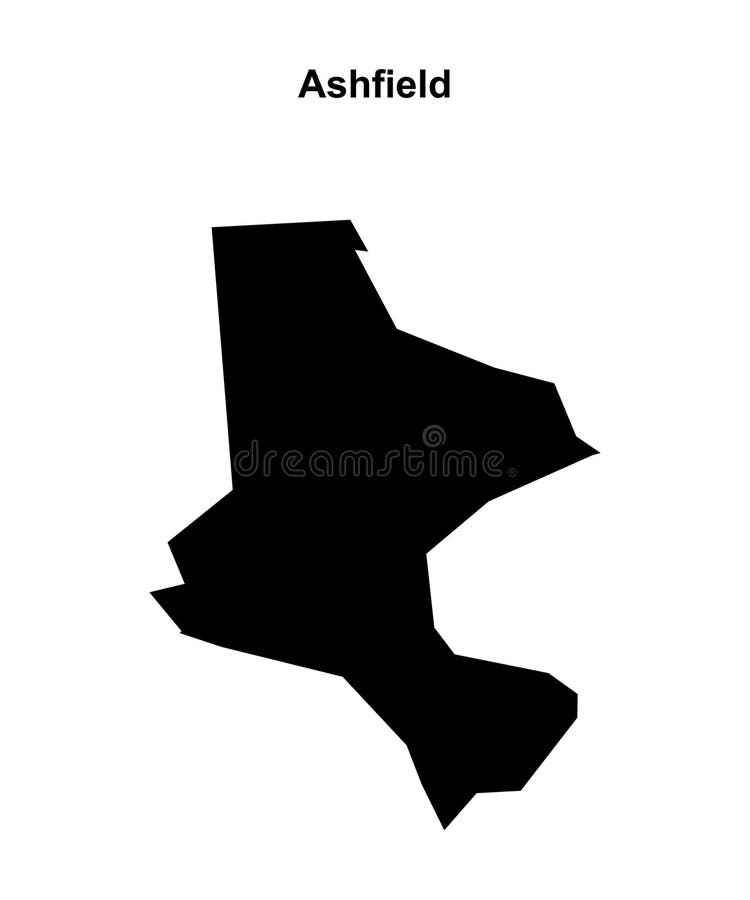 Ashfield outline map stock vector. Illustration of ashfield - 371641401