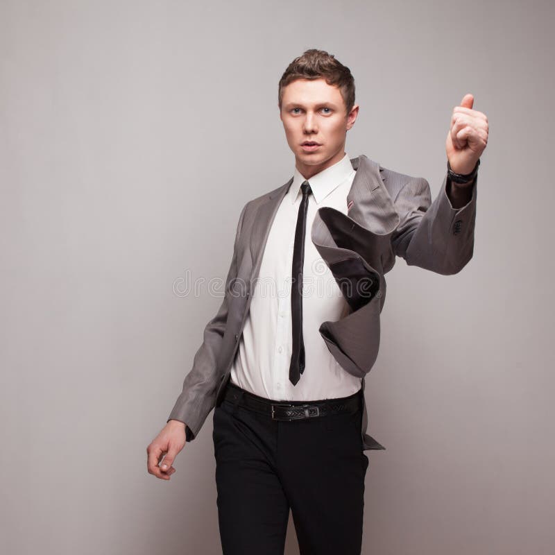 Ashionable Young Male Model Stock Image - Image of necktie, caucasian ...