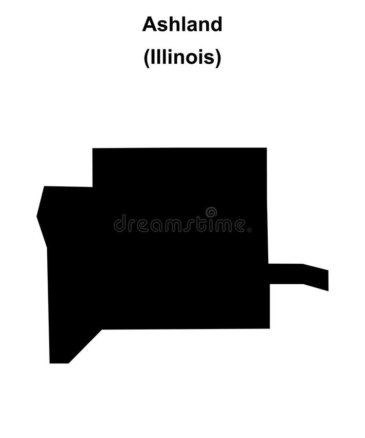 Ashland outline map stock vector. Illustration of isolated - 387238310