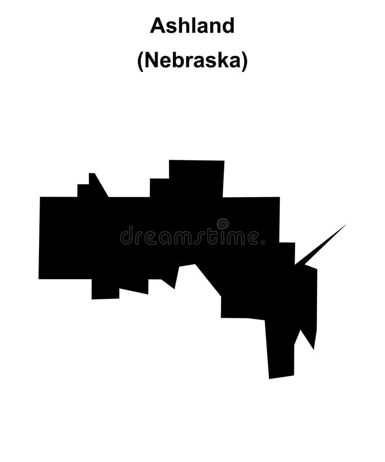 Ashland outline map stock illustration. Illustration of vector - 387552002