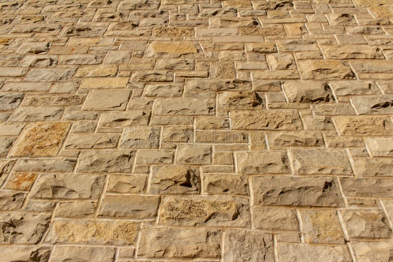 Ashlar Pattern Natural Limestone Block Wall Texture Background Stock ...