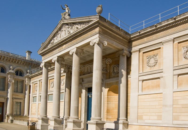Ashmolean Museum Facade, Oxford Stock Image - Image of horizontal ...