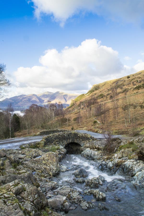 Ashness Bridge, Buttermere, Lake District Stock Photo - Image of ...
