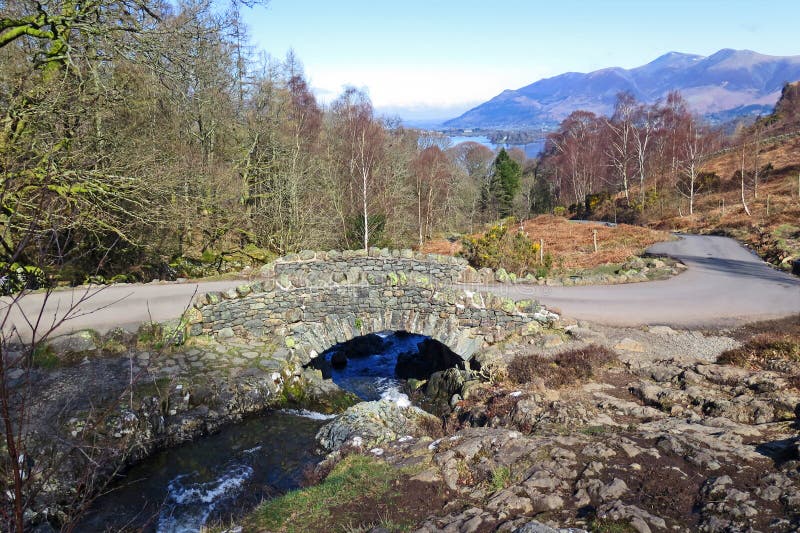 Ashness Bridge, Cumbria stock photo. Image of water - 146621046