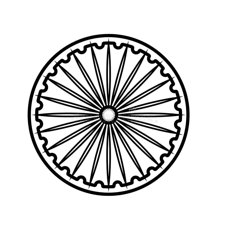 Outline Ashoka Vector Icon. Isolated Black Simple Line Element ...