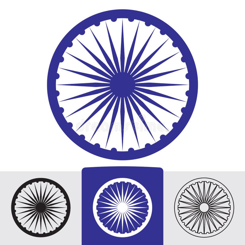 Dharmachakra. Ashoka Chakra. Wheel of the Dharma. Symbol from the Flag ...