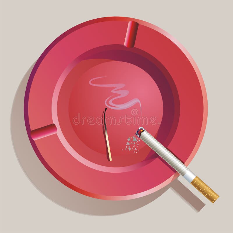 Ashtray stock vector. Illustration of smoko, cartoon - 17038766