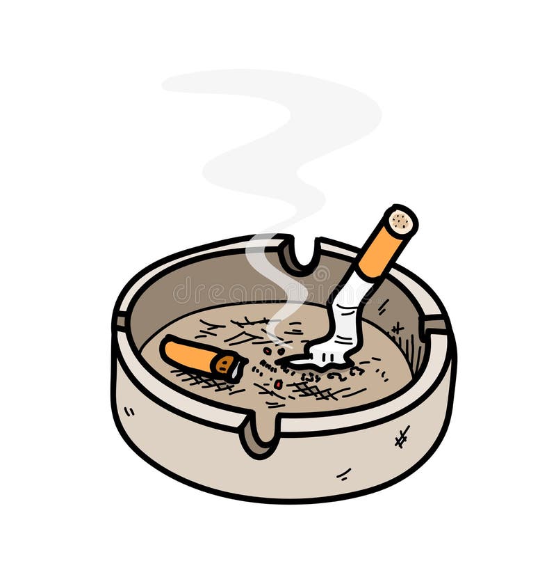 Ashtray stock vector. Illustration of graphic, cartoon - 60511590