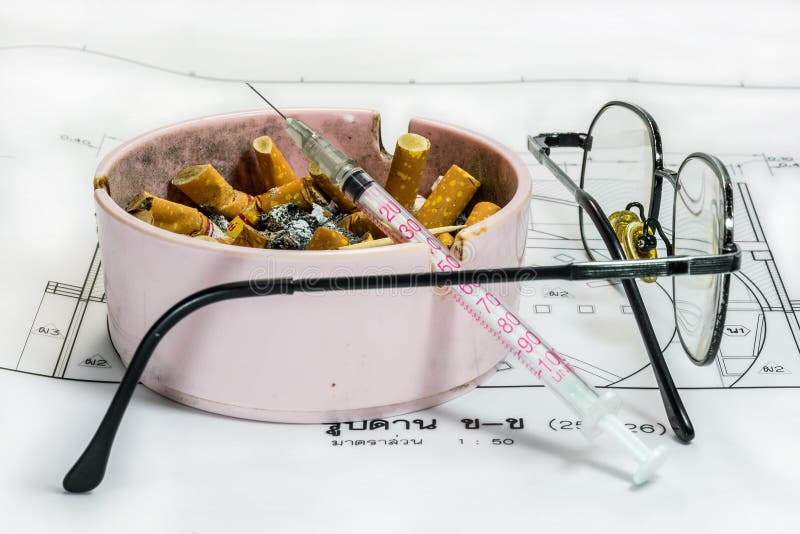 Ashtray and Other Stress Object from Work Stock Image - Image of bowl ...