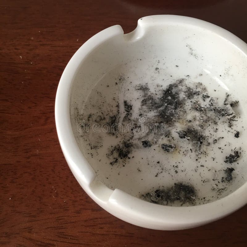 Dirty Ashtrays on a Red Tablecloth Stock Image - Image of smoker ...
