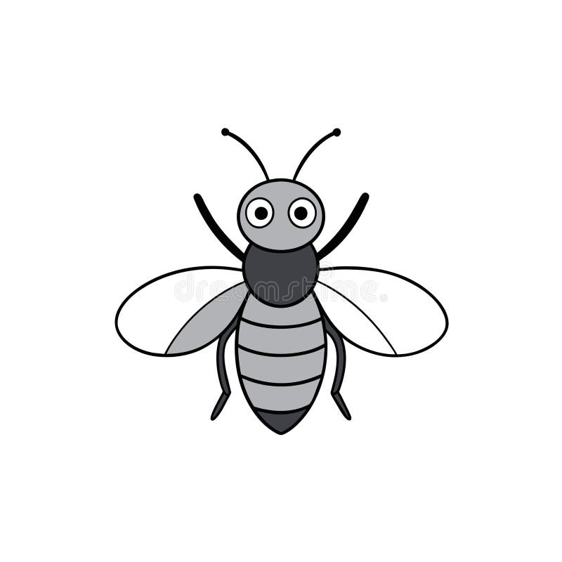 Ashy Mining Bee Play Icon Vector Illustration Stock Illustration ...