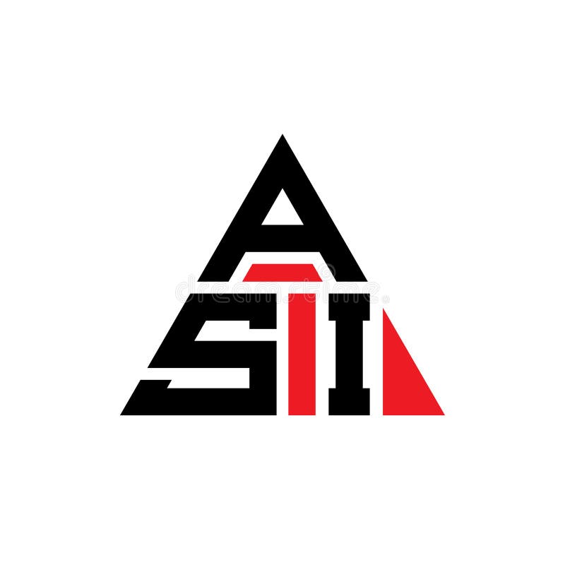ASI Triangle Letter Logo Design with Triangle Shape. ASI Triangle Logo ...