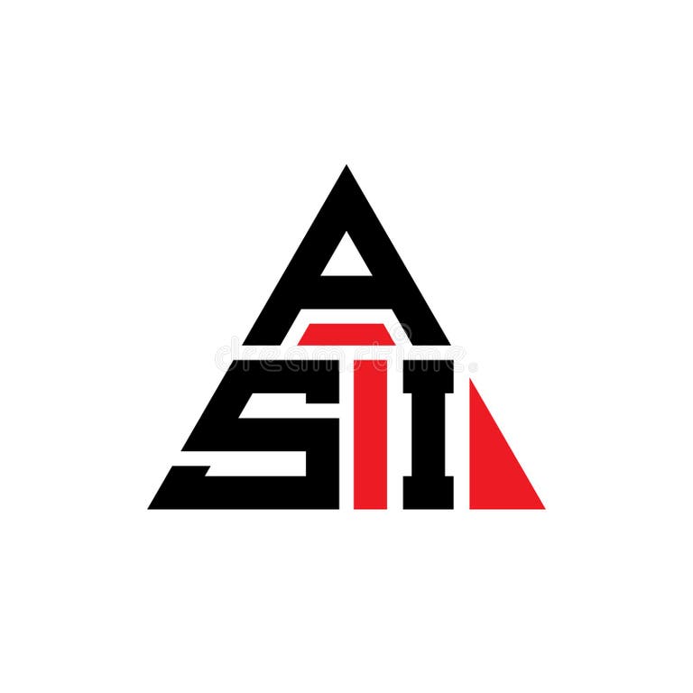 ASI Triangle Letter Logo Design with Triangle Shape. ASI Triangle Logo ...