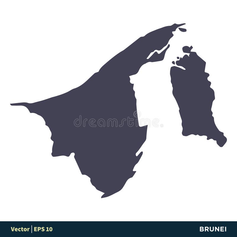 Brunei - Asia Countries Map Icon Vector Logo Template Illustration ...