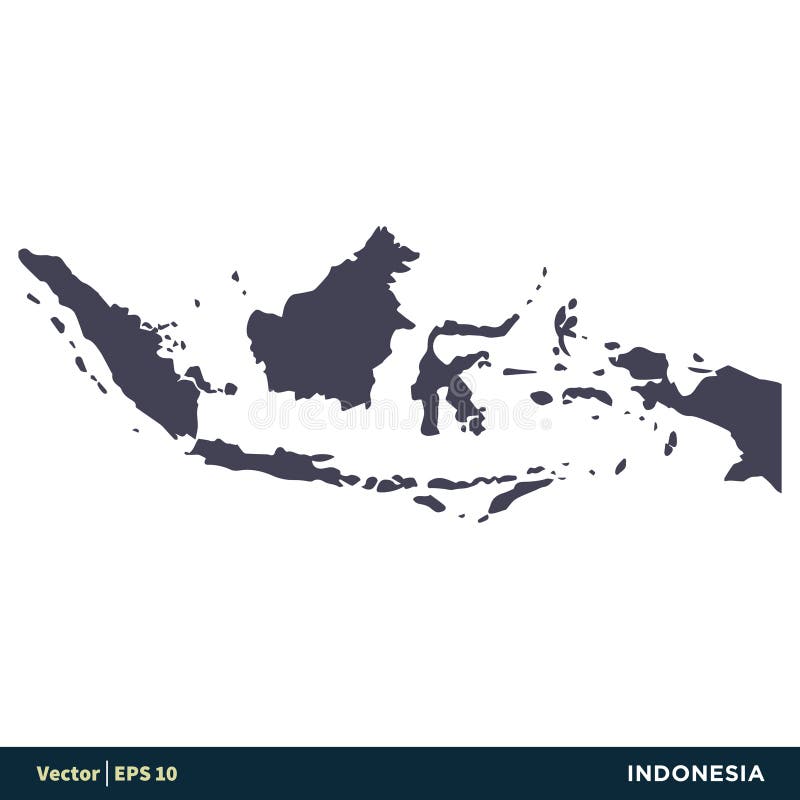 Indonesia - Asia Countries Map Icon Vector Logo Template Illustration ...