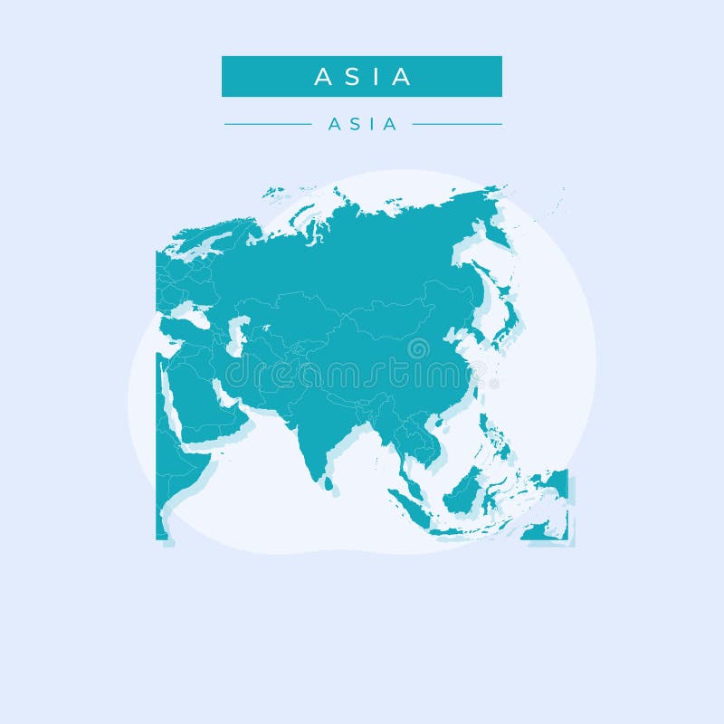 Vector Illustration Vector of Asia Map Asia Stock Vector - Illustration ...