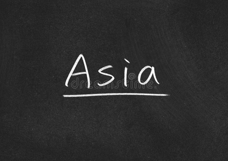 Asia stock image. Image of word, chalkboard, abstract - 196913911