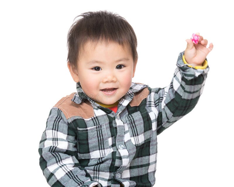 Asia baby boy hand up stock image. Image of open, funny - 40941755