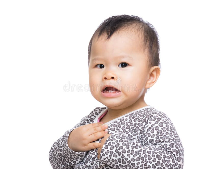 Asia baby girl scared stock photo. Image of face, scared - 40033576