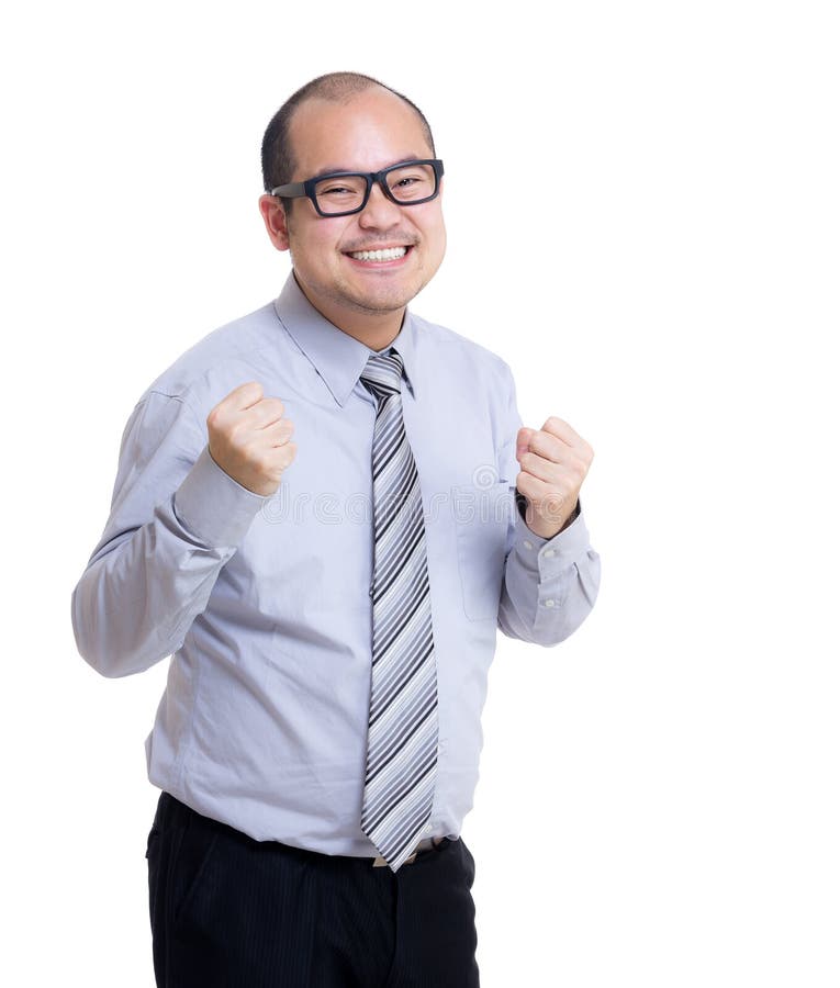 Asia businessman cheer up stock photo. Image of korean - 40941630