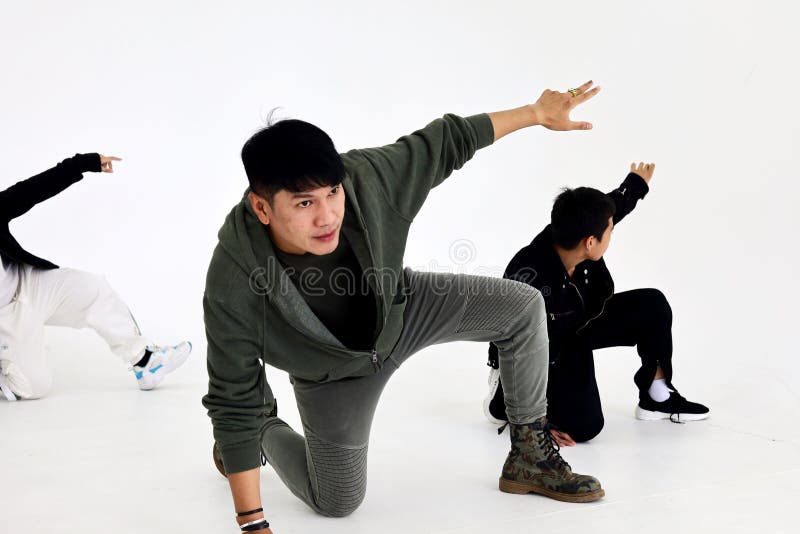 Asia Child Learning To Dance in Classroom for Summer Weekend. Stock ...