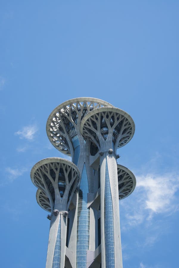Asia China, Beijing, Olympic Park, the Watchtower Stock Image - Image ...
