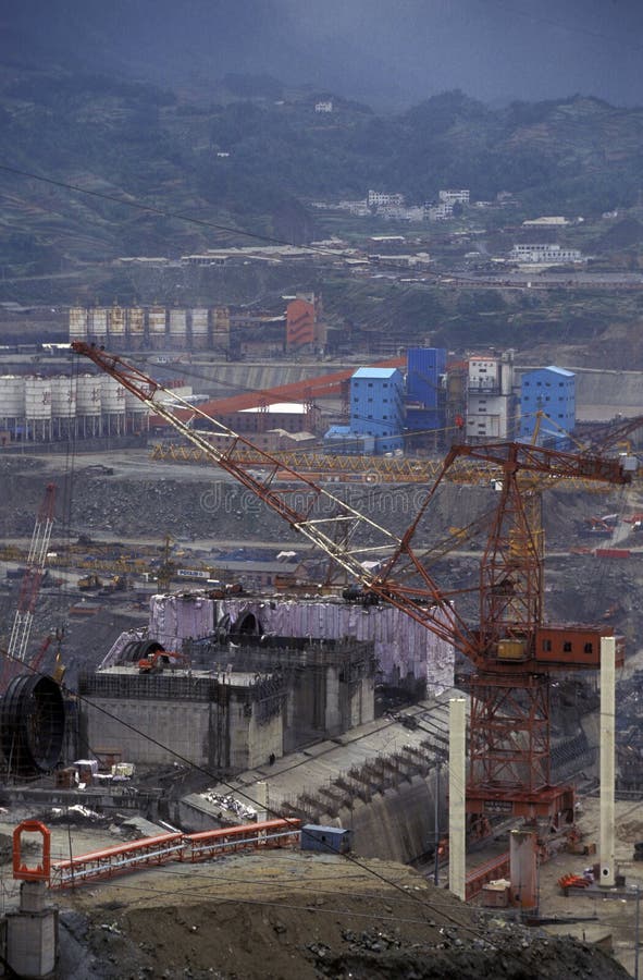 ASIA CHINA YANGZI RIVER editorial photo. Image of baustelle - 46752441