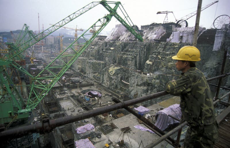 ASIA CHINA YANGZI RIVER editorial stock image. Image of baustelle ...
